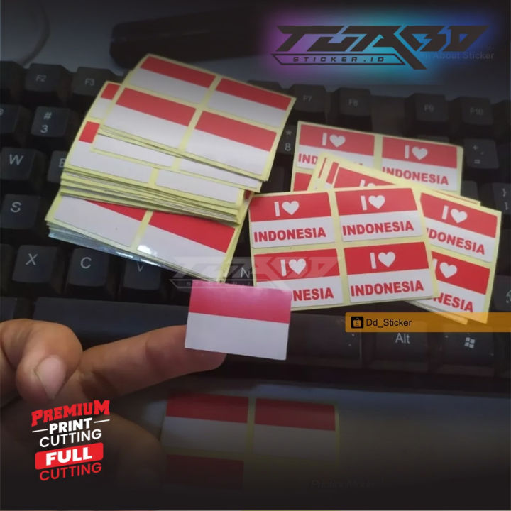 Sticker Bendera Merah Putih Tempel Pipi Sticker Viral Spesial Merdeka ...