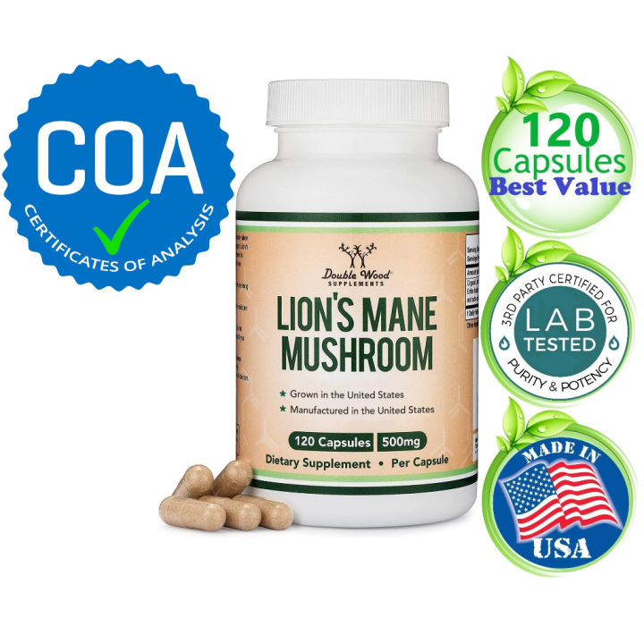 Real Lion's Mane US-Grown Mushrooms Brain Plasticity NGF Boost IQ ...