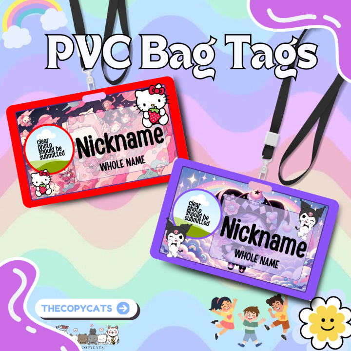 CUSTOMIZED PVC NAME TAG SANRIO COLLECTION ATM AND BIG SIZE CUTE NAME ...