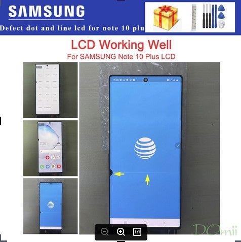 สายและจุดข้อบกพร่องเดิมใช้ Lcd สำหรับ Samsung Galaxy Note 10 Plus N975F ...