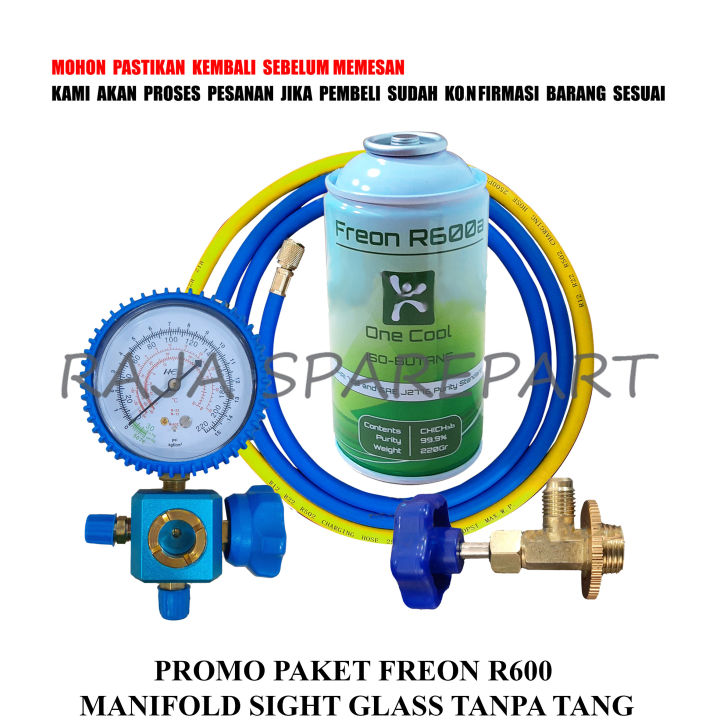 paket pengisian freon/ PROMO HEMAT FREON / PROMO PAKET FREON R600 ...