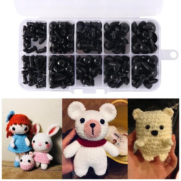 Plastic/resin Material 150x Diy Black Plastic Safety Toy Eyes Craft ...