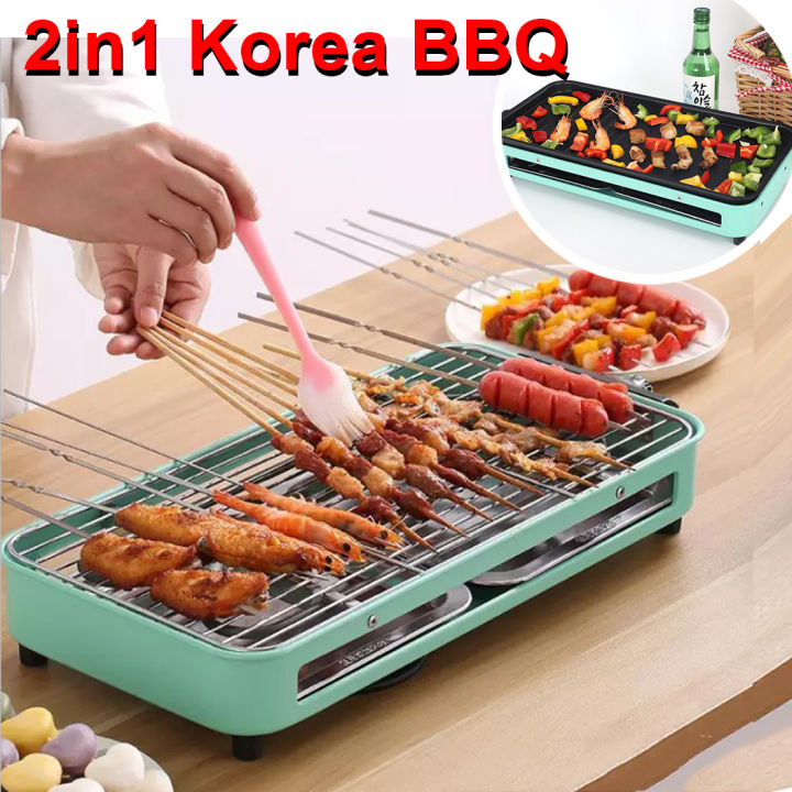 NEW MULTIFUNCTIONAL PORTABLE SIMPLE GREEN ELECTRIC BARBECUE GRILLER ...