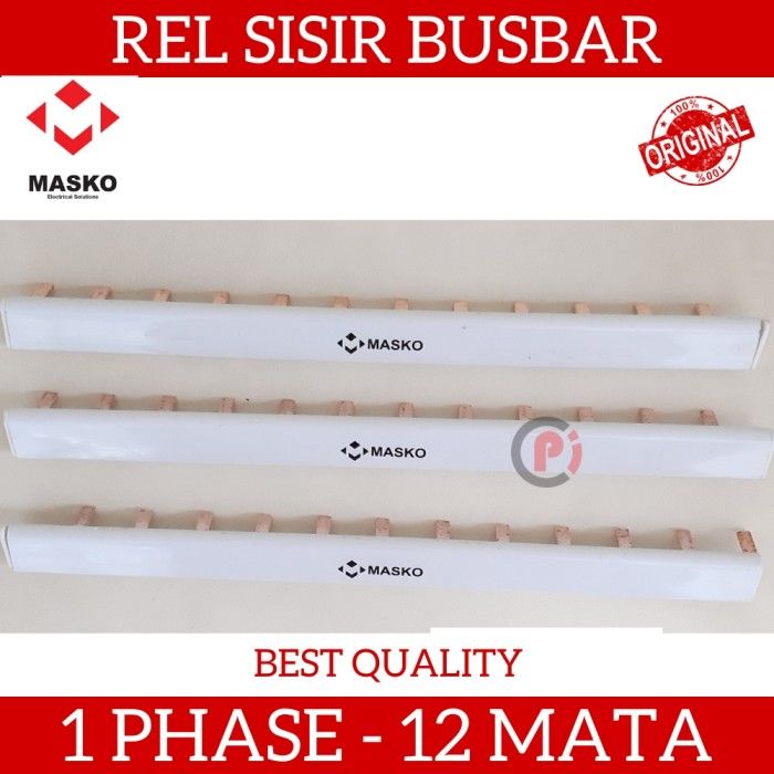 MASKO Rel Sisir Busbar Jumper MCB 1 Phase 1P 12 Pin Pole Tembaga ...