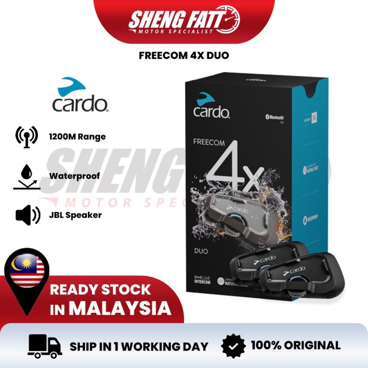 CARDO Freecom 4X Duo Intercom Communication System Single Pack ...
