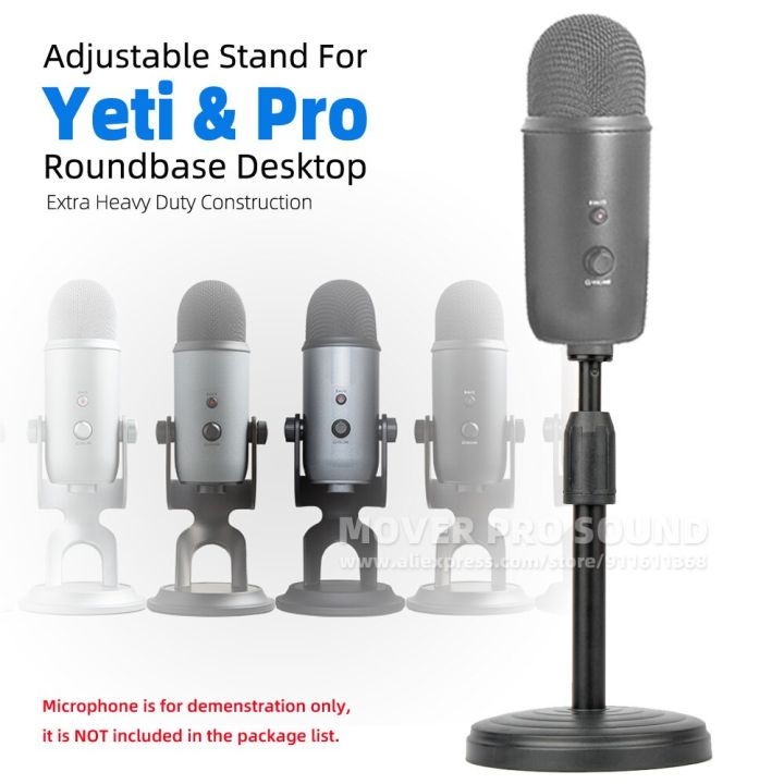 Adjustable Height Tabletop Mic Holder Boom For Blue Yeti & Pro Stand ...
