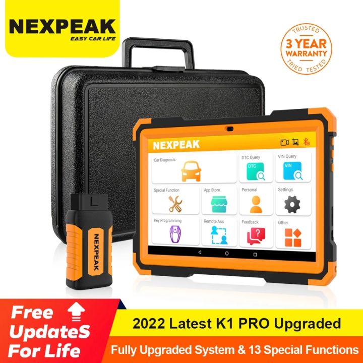 NEXPEAK K1 Plus OBD2 Professional Car Diagnostic Tool Full System All ...