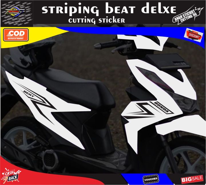 Striping Stiker Cutting Beat Deluxe Terbaru list smpl warna hitam ...