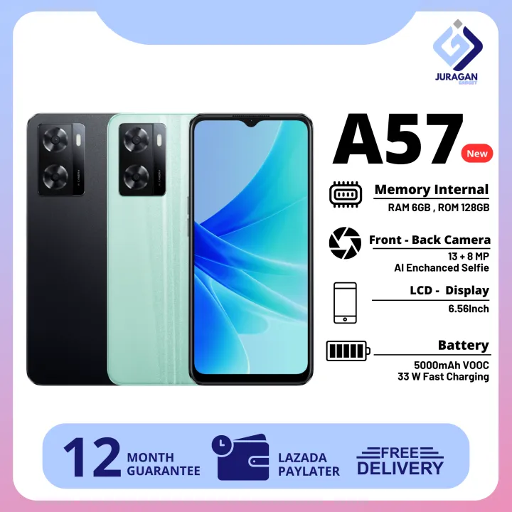 Handphone Smartphone Hp A57 4G 6/128 GB Smartphone New Series 2022 ...