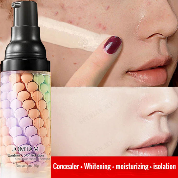 Three-color isolation cream, moisturizing and brightening primer | Lazada