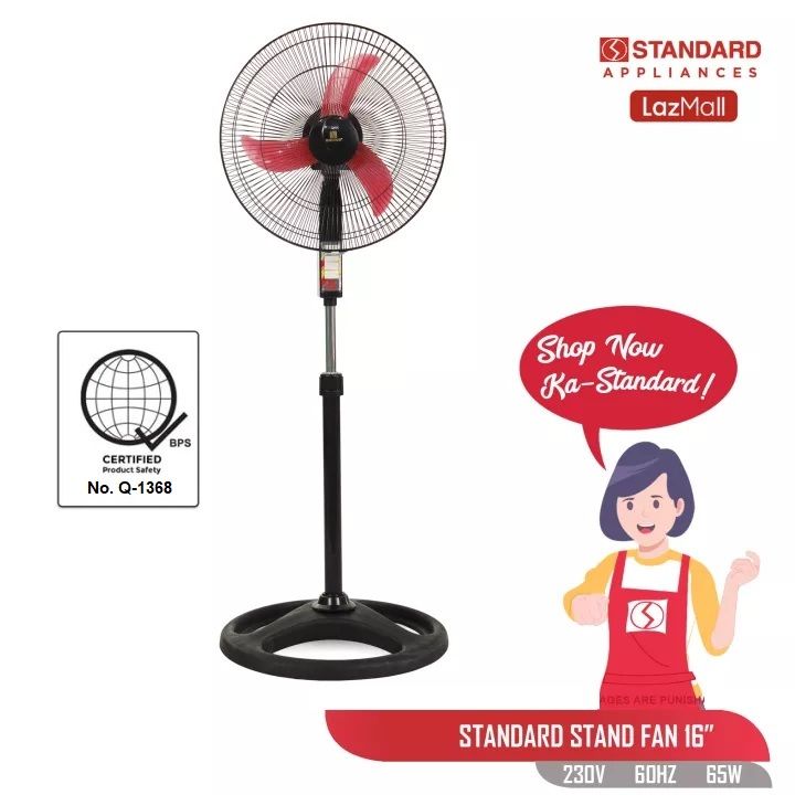 Standard Stand fan SSM-16B / STS-16 | 16 Inches Banana Blade Stand Fan ...