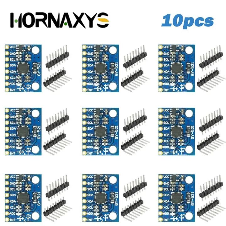 1-10Pcs GY 521 MPU-6050 3 Axis Analog Gyroscope Sensors Module MPU6050 3 Axis Accelerometer ...