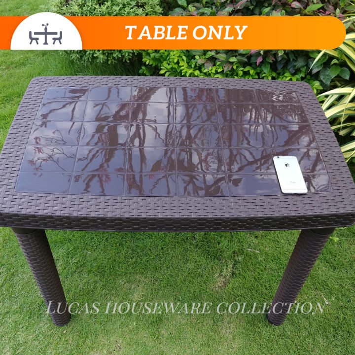 SAMPAGUITA DINING TABLE RECTANGULAR RATTAN DESIGN TABLE 24x36 (TABLE ...