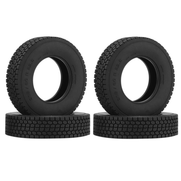 4Pcs 20mm Hard Rubber Tire Tractor Tires for 1/14 Tamiya RC Semi ...