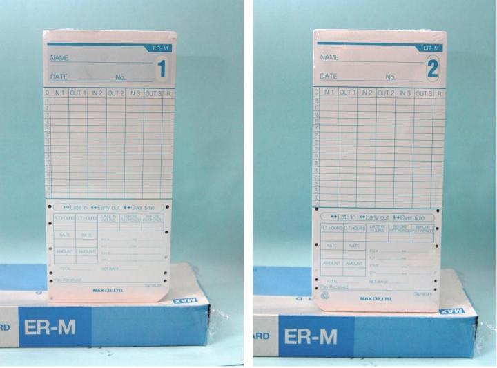 KAD MAX ER-M TIME CARD PUNCH CARD TIME RECORDER ER-1100 1500 2200 2100 ...
