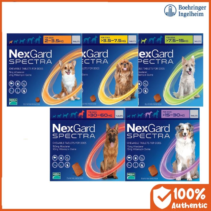 Nexgard Spectra with Sticker Anti Tick &Flea, Mange and Deworming ...