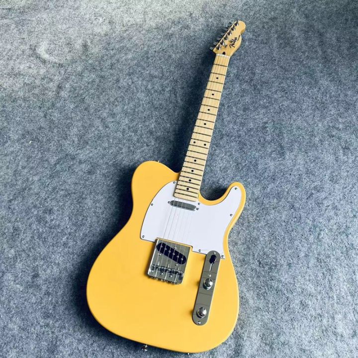 Fender Telecaster Electric Guitar Yellow Body Single Coil Pickups ...