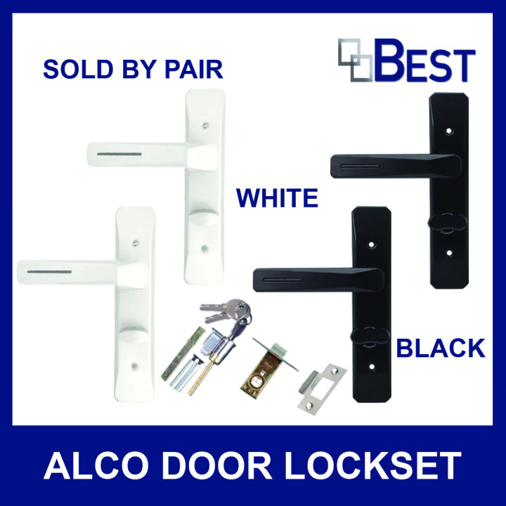 Alco Door Lockset With Key White & Black (1set) | Lazada PH