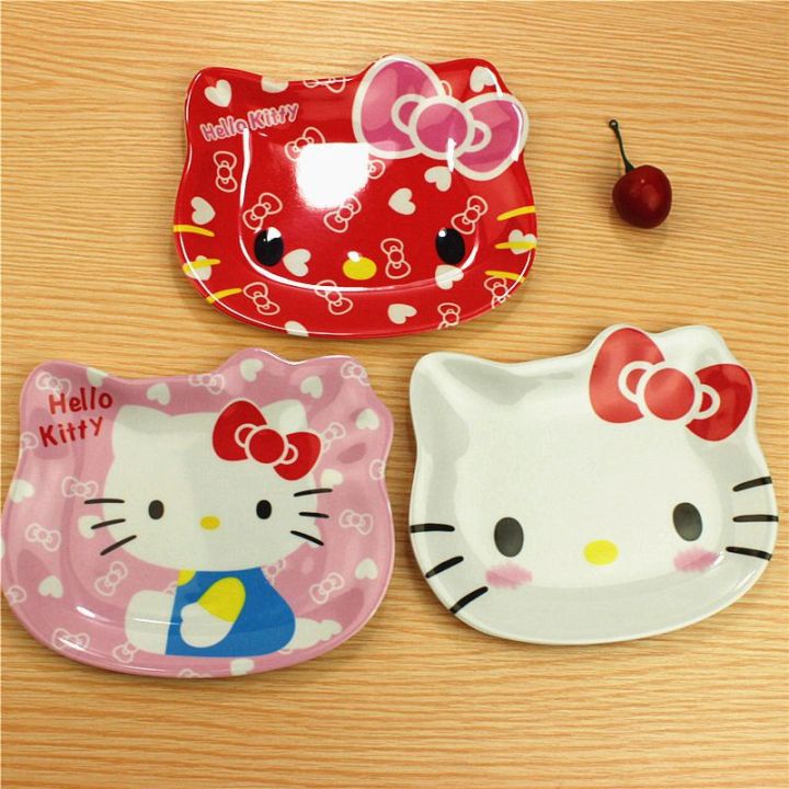 New style melamine cartoon cute creative hellokitty plate 12cm*15cm ...
