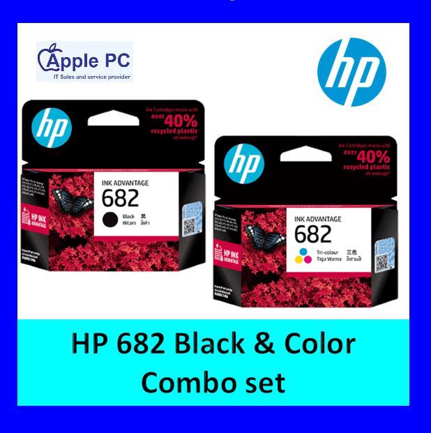 HP 682 BLACK & Color Original Cartridg 682 combo set HP 2336 / 2776 ...
