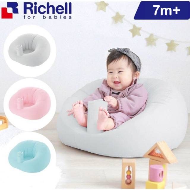 Richell Soft Baby Sofa Baby Floor Seat + 3 Colors Choice | Lazada