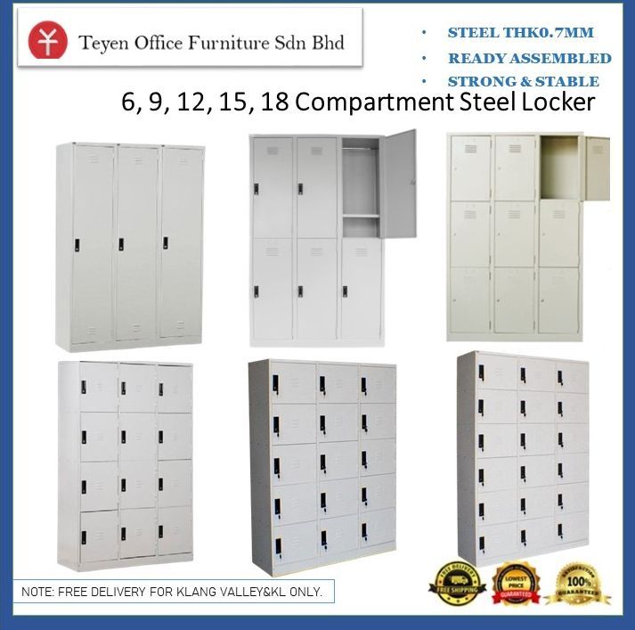 6,9,12,15,18 Compartments Steel Locker | Locker Besi | Metal Locker ...