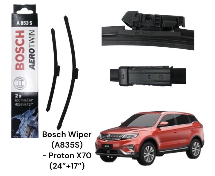 Bosch Aerotwin Wiper A853S Proton X70 Proton X50 (24" + 17") wiper | Lazada