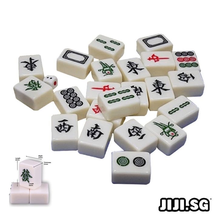 (JIJI.SG) Traditional Mahjong Tiles Set (Jade White) / Mahjong Set ...