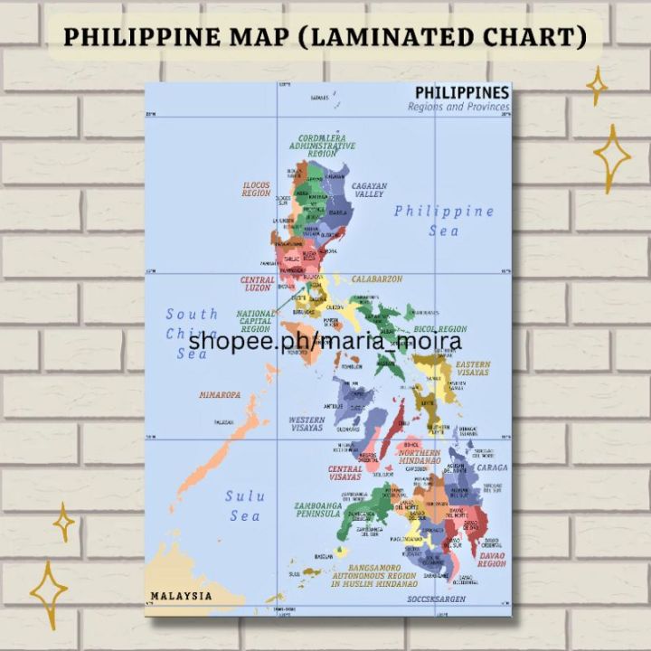 COD Laminated MAPA NG PILIPINAS Chart | A4 Size | Educational Wall ...