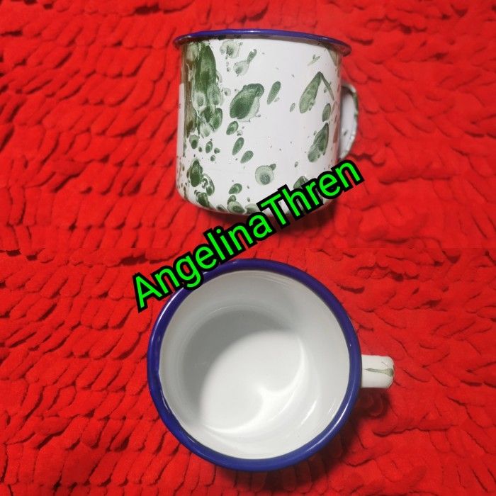 Cangkir Kopi Enamel - Cuntang Lurik Enamel - Gelas Jadul Enamel ...
