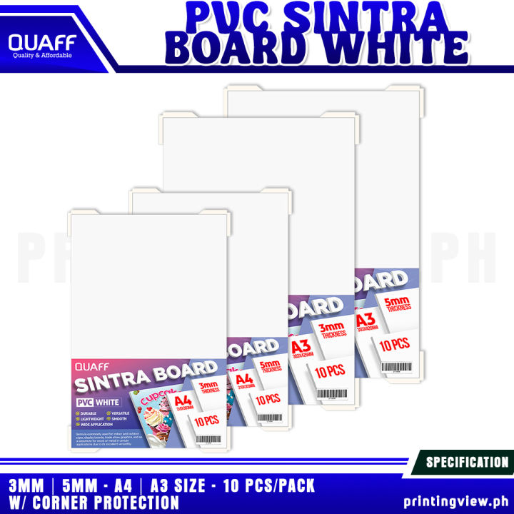Printing View - QUAFF White PVC Sintra Board A4/A3 - 3mm & 5mm | For Signage & Displays | Lazada PH