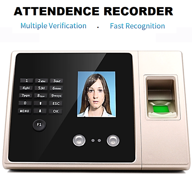 Biometric Authentication Fingerprint Face Recognition Time Attendance ...