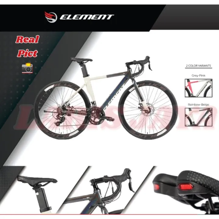 SEPEDA BALAP ELEMENT FRC 50 ROAD BIKE 700C FREAM ALLOY 2X8 SPEED BY ...
