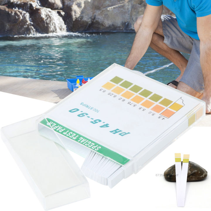 100 Strips Full Range Ph Alkaline Acid 4.5-90 Test Paper Water Litmus ...