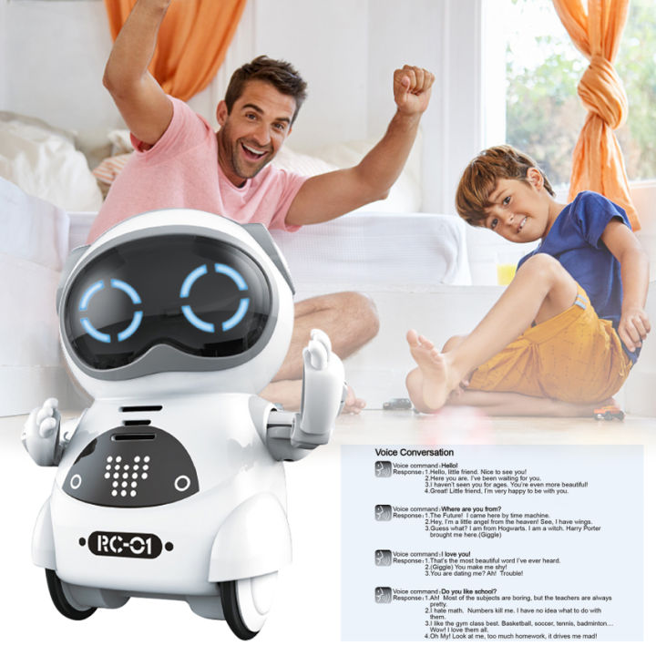 Pocket RC Robot Talking Interactive Dialogue Voice Recognition Record ...