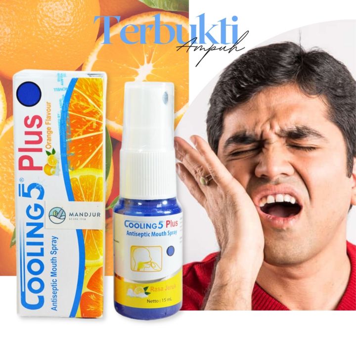 Cooling 5 Plus Orange Flavour Obat Sakit Gigi Berlubang Nyeri Linu Gusi ...