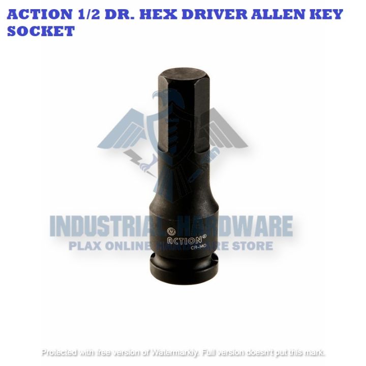 ACTION 1/2'' Impact Hex Driver Socket For Allen Key (4mm - 19mm) | Lazada