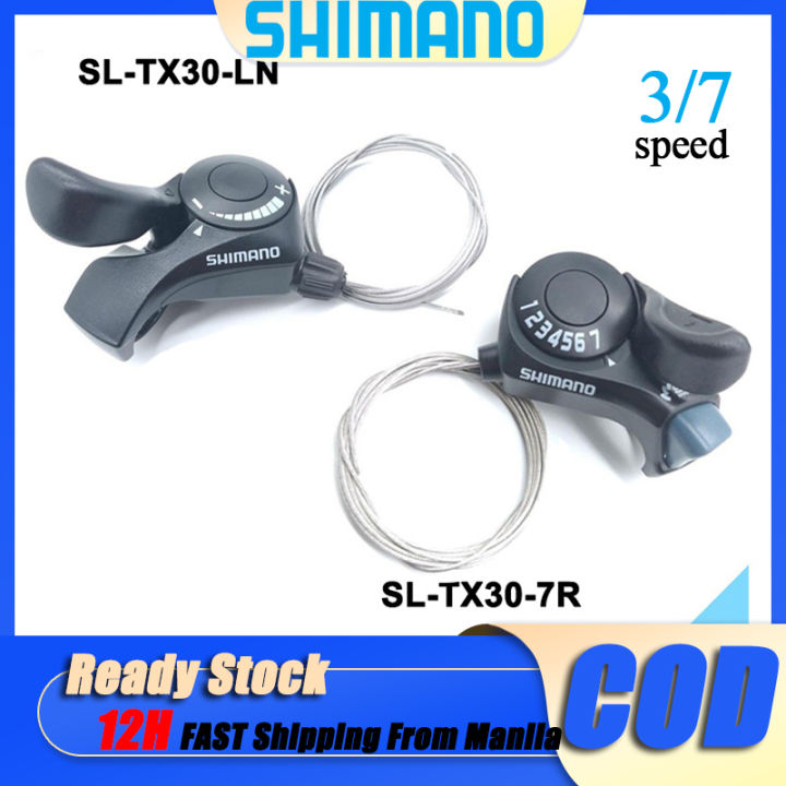 SHIMANO Shifter TX30 7 Speed Bicycle Thumb Gear Shifter 3x7 Speed ...