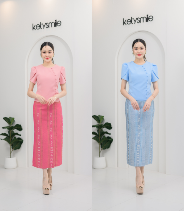 Kety Smile ผ้าถุงเดียน่า ผ้าฝ้ายทอลายอัดกาว (S-2XL) N571 | Lazada.co.th