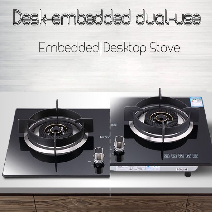 Tiny Home Tempered Glass Gas Stove Single Burner Gas Stove Cooker ...