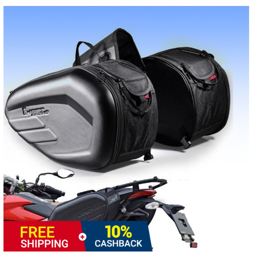 GHOST RACING MOTORCYCLE CARBON FIBER DUAL SADDLE BAGS / SIDE BAGS ...