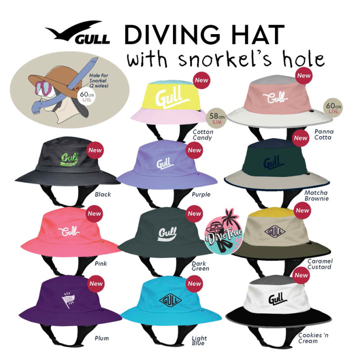 Gull - Diving Hat - หมวกดำน้ำ น้ำหนักเบา สีสวย | Lazada.co.th