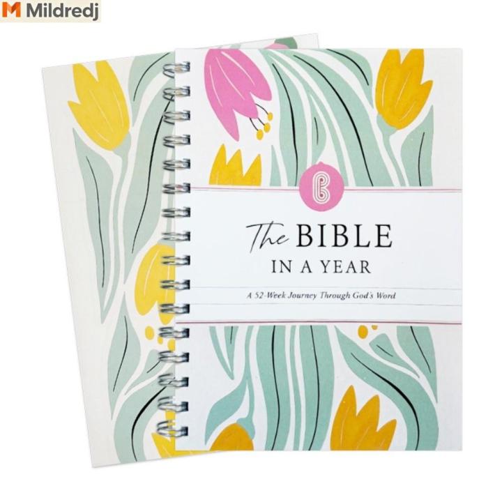 MILDREDJ Yearly Schedule The Bible in A Year Notebook Spiral Binding A5 ...