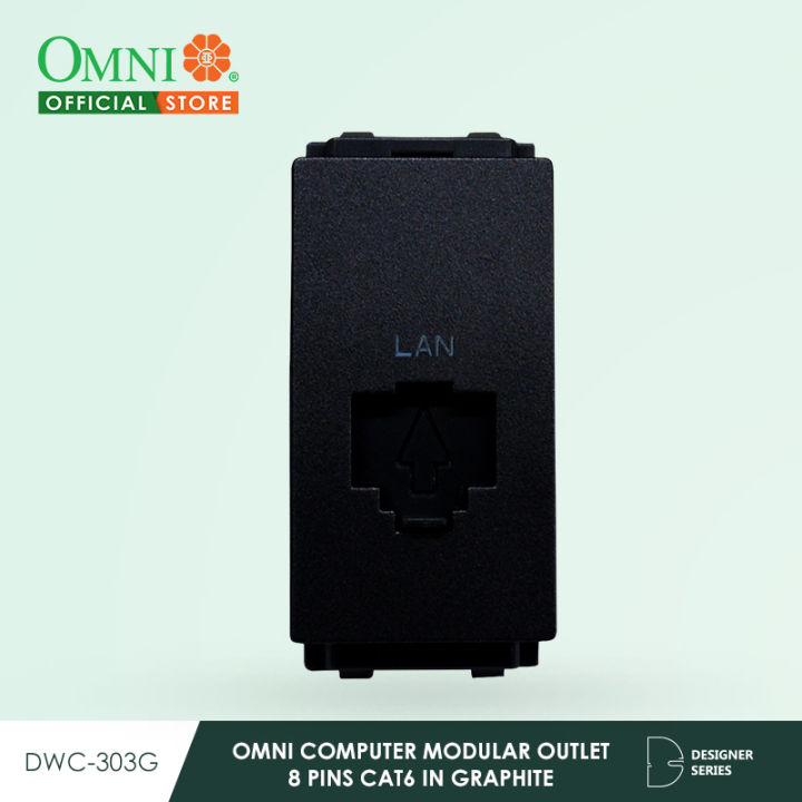 OMNI Computer Modular Outlet 8 PINS CAT6 in Graphite - DWC-303G | Lazada PH