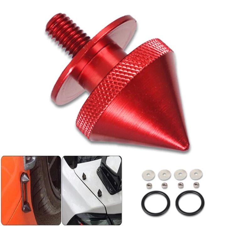 M6 4Pcs/Pack Universal Red Spike Quick Release Fasteners For Car Bumper ...