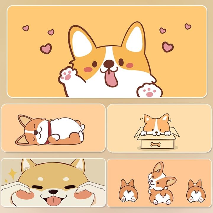 Large and cute Corgi cartoon mouse, Japanese Kawaii Shiba Inu desktop ...