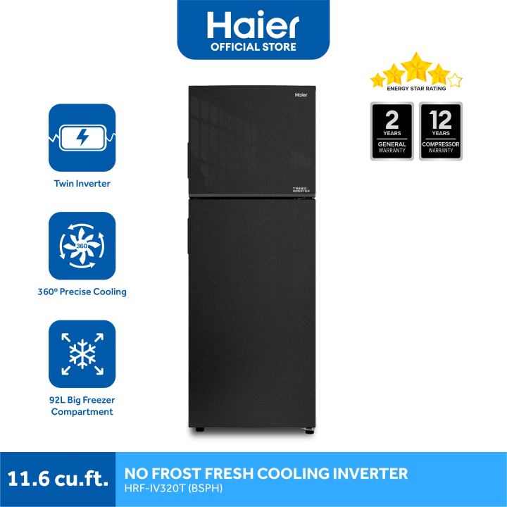 Haier HRF-IV320T (BSPH) 11.6 cu. ft. Fresh Cooling Twin Inverter No ...