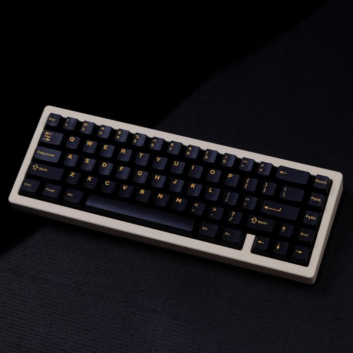 132 Keys/set Aifei Black Gold Keycaps PBT Double Shot Key Caps Cherry ...