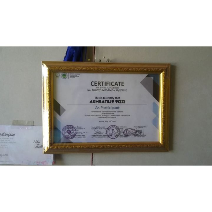 FIGURA / FRAME FOTO / BINGKAI SERTIFIKAT / A4 / 10R JUMBO BAHAN FIBER ...