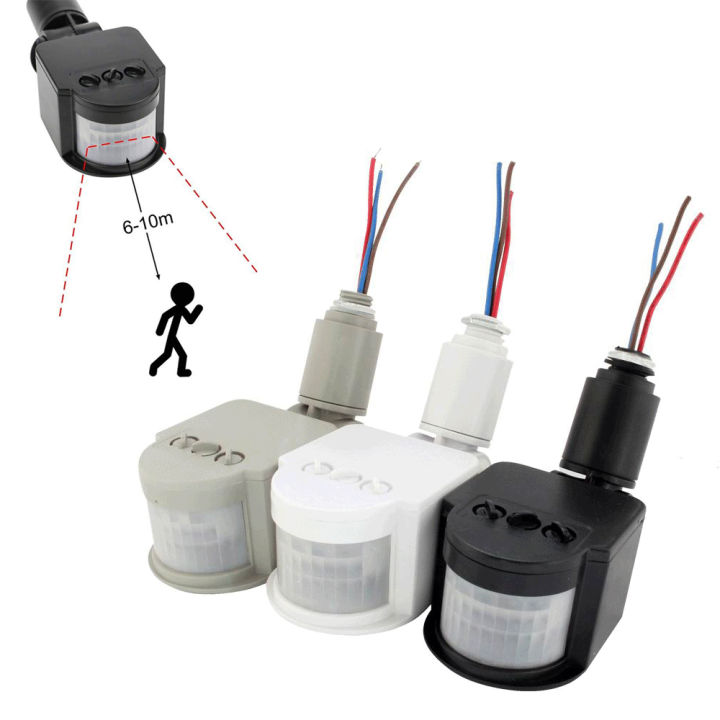 PIR Motion Sensor 220V 12V Detector Automatic Infrared 180 Degree ...